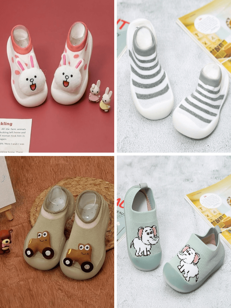 Trendy Shoe Socks for Kids - Striped, Breathable – Yellow Bee India