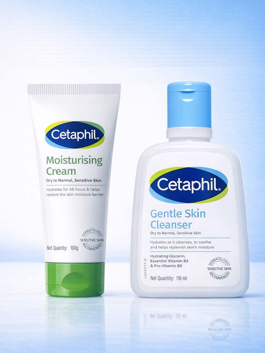 Cetaphil Moisturising Cream 100g & Gentle Skin Cleanser 118ml Combo ...