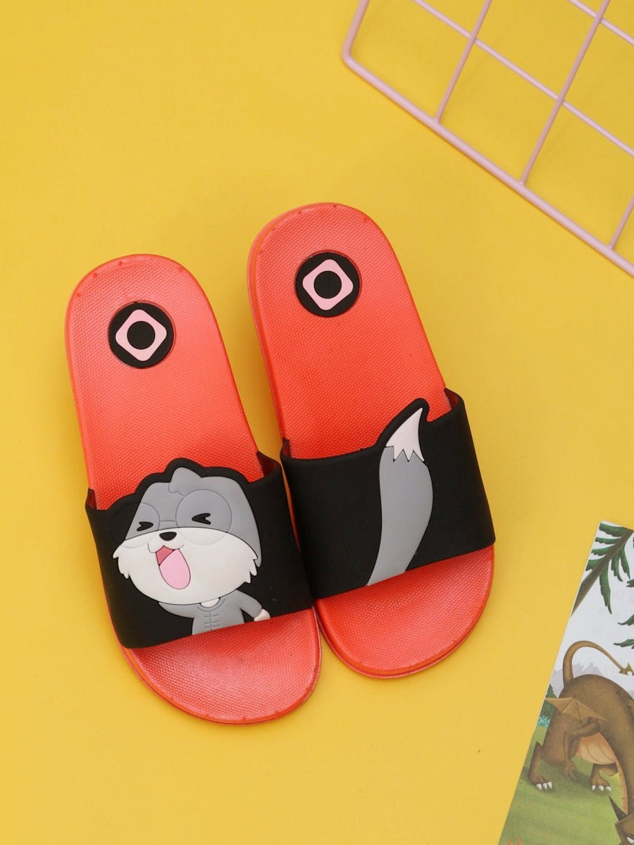 Squirrel Mismatch Sliders for Girls, Red – Yellow Bee India