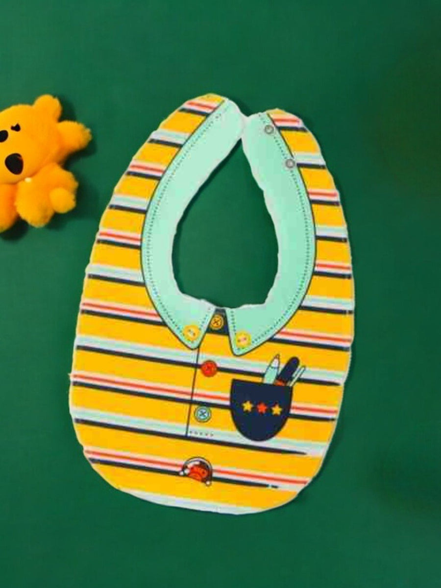 Buy Creative Crafter Striped Silicone Baby Bibs For Boys – Yellow Bee India