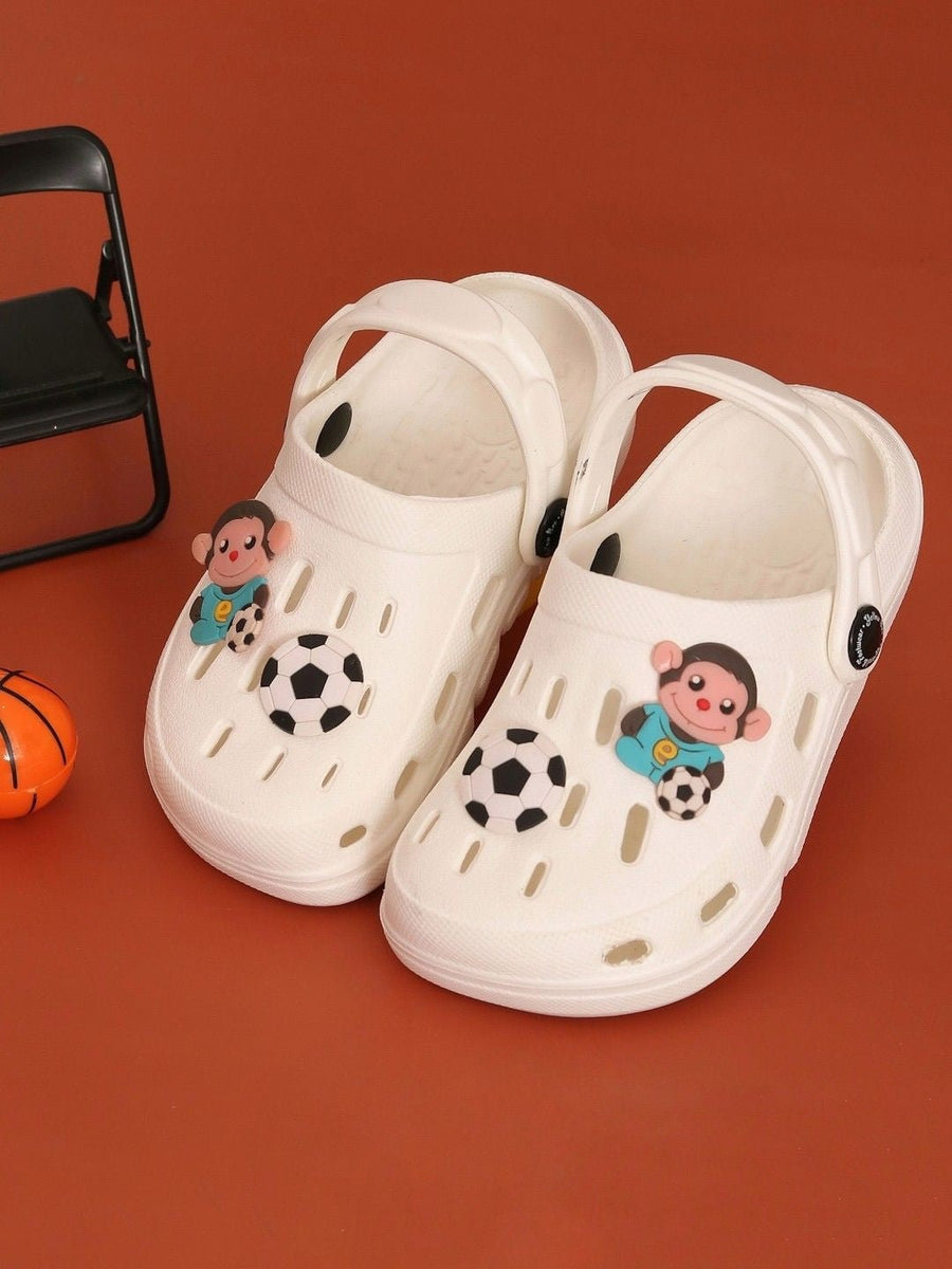 Boys' Soccer Ball & Cartoon Character Clogs – Comfy & Fun – Yellow Bee ...