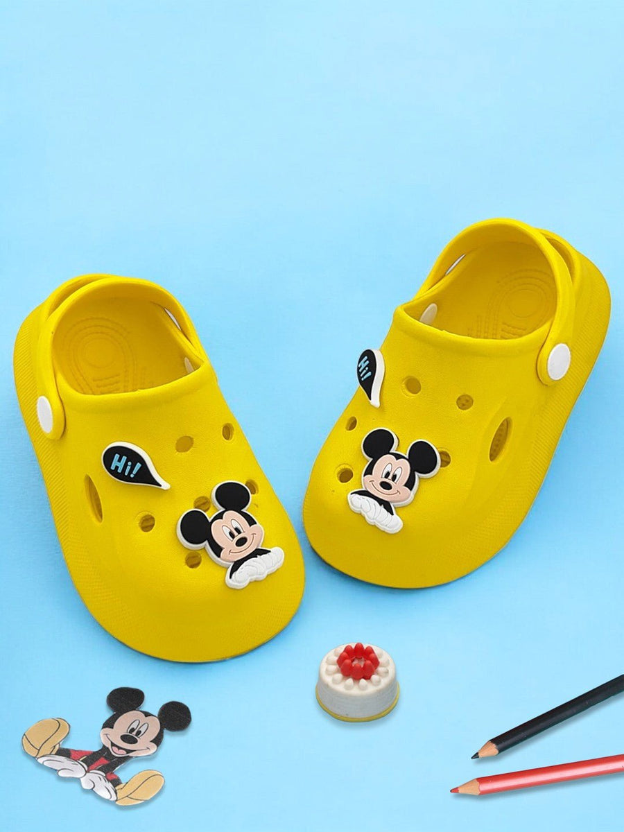 Mickey Mouse Yellow Clogs for Boys – by Yellow Bee – Yellow Bee India