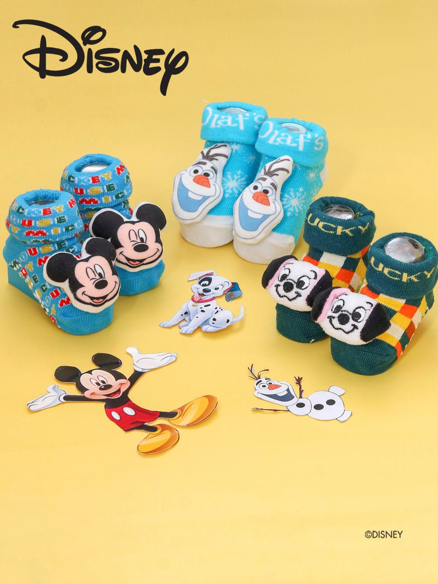 Yellow Bee Disney 3D Socks Trio – Mickey, Lucky, and Olaf – Yellow Bee ...